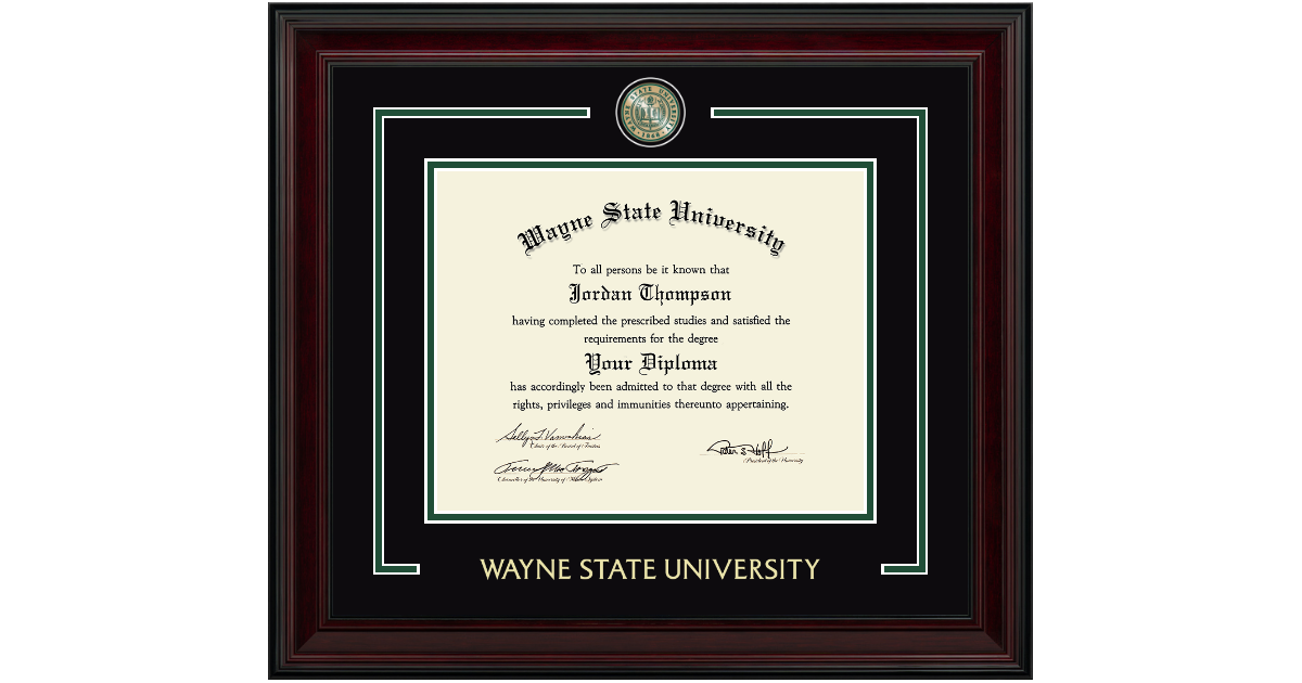 Showcase Edition Diploma Frame in Encore Wayne State University - Item #413959 from Wayne State ...