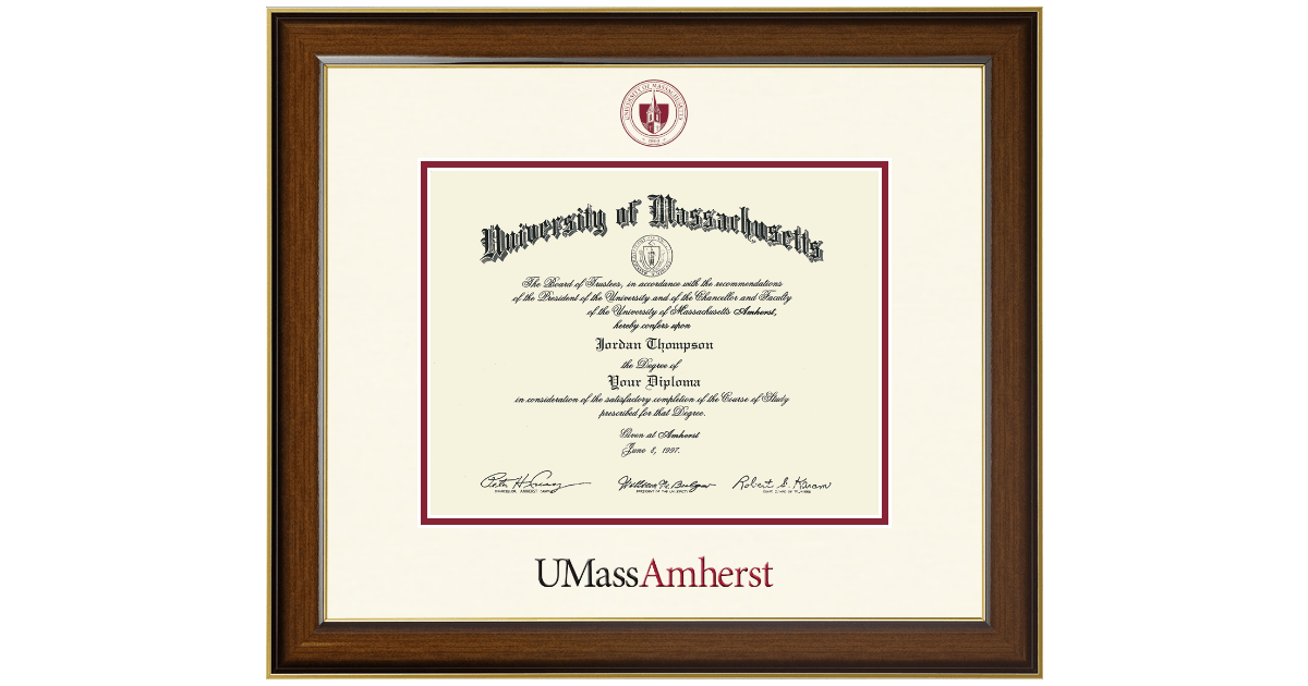 Dimensions Diploma Frame in Westwood University of Massachusetts ...