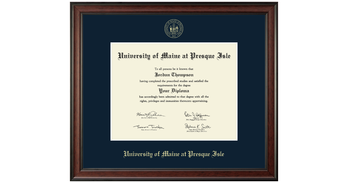 Gold Embossed Diploma Frame in Studio University of Maine at Presque ...