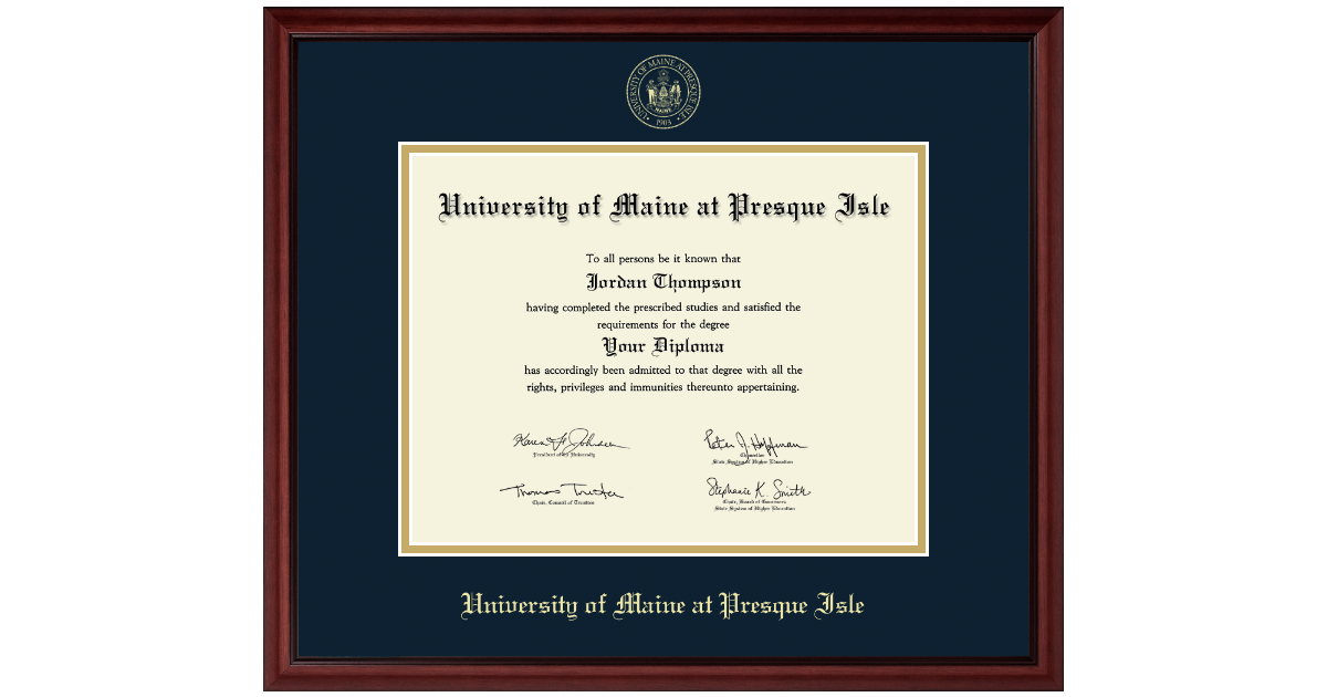 Gold Embossed Diploma Frame in Camby University of Maine at Presque ...
