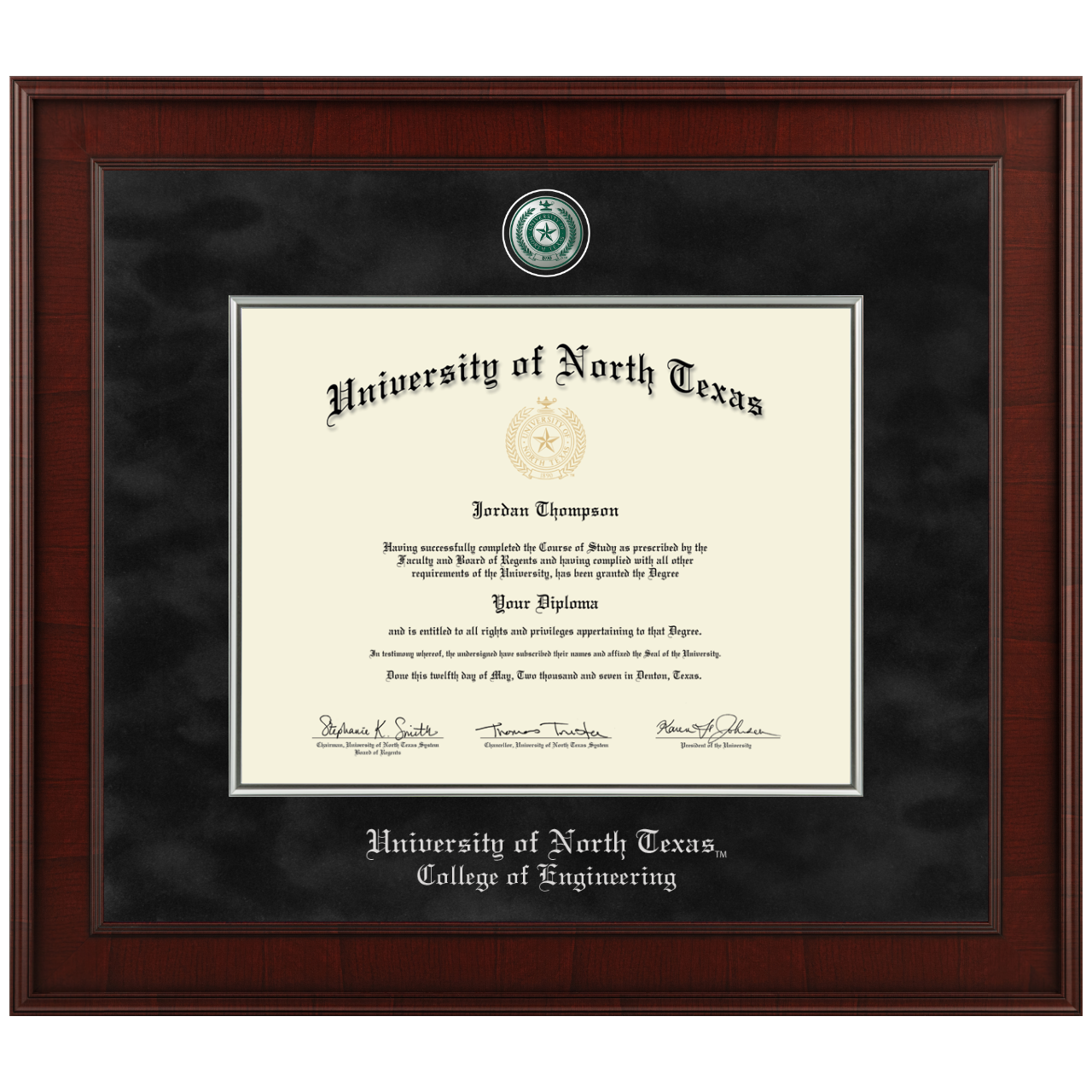 UNT College of Engineering Diploma Frames | Church Hill Classics