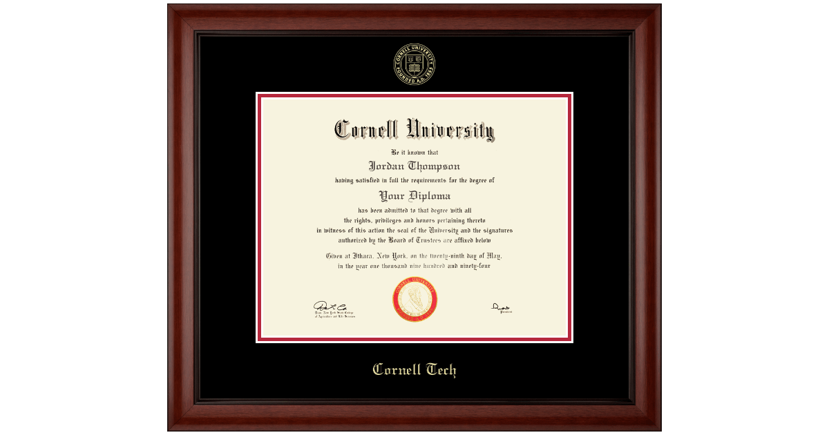 Gold Embossed Diploma Frame in Cambridge Cornell University - Item ...