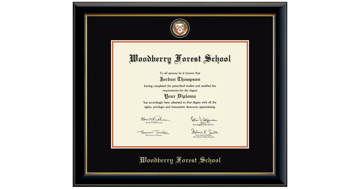 Woodberry Forest School - Diploma Frames - Church Hill Classics