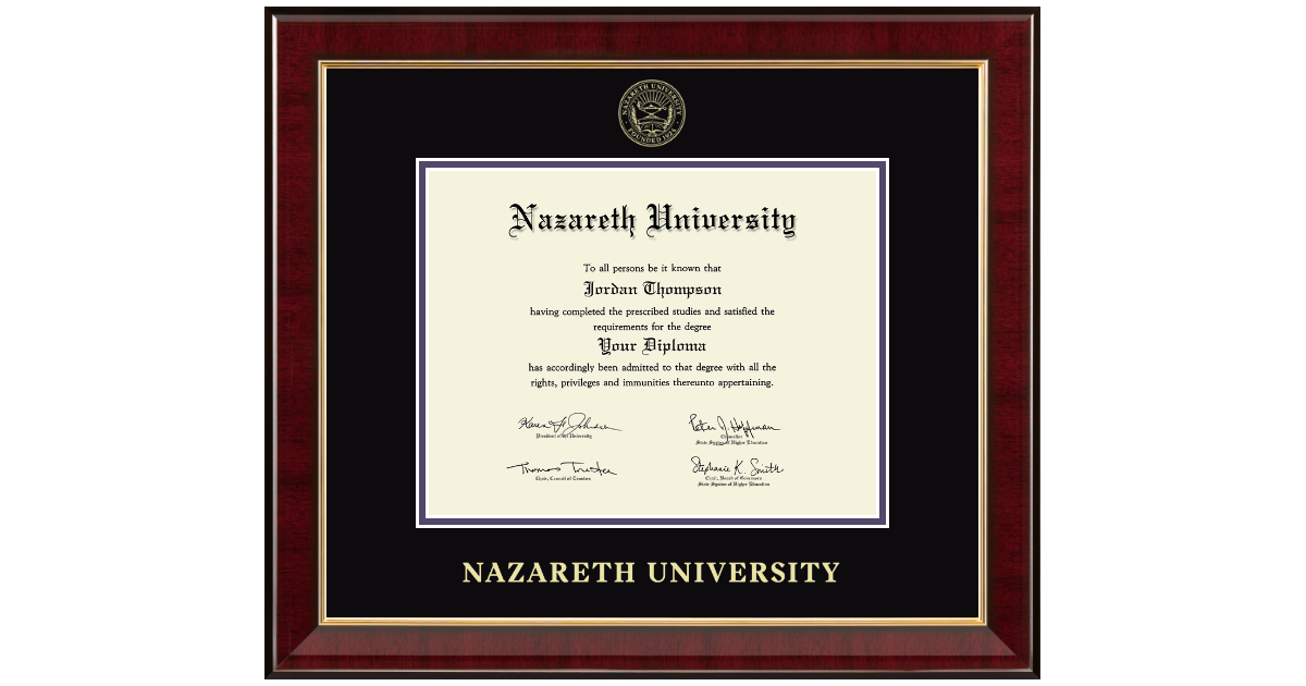 Gold Embossed Diploma Frame in Murano Nazareth University - Item ...