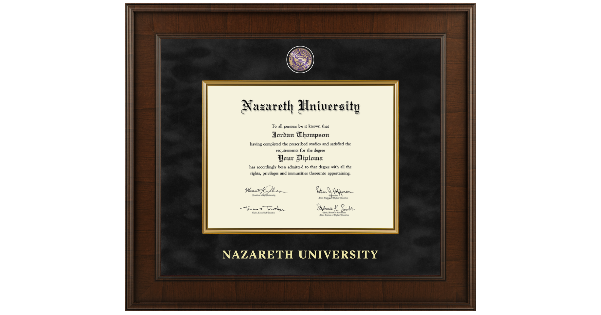 Nazareth University - Diploma Frames - Church Hill Classics