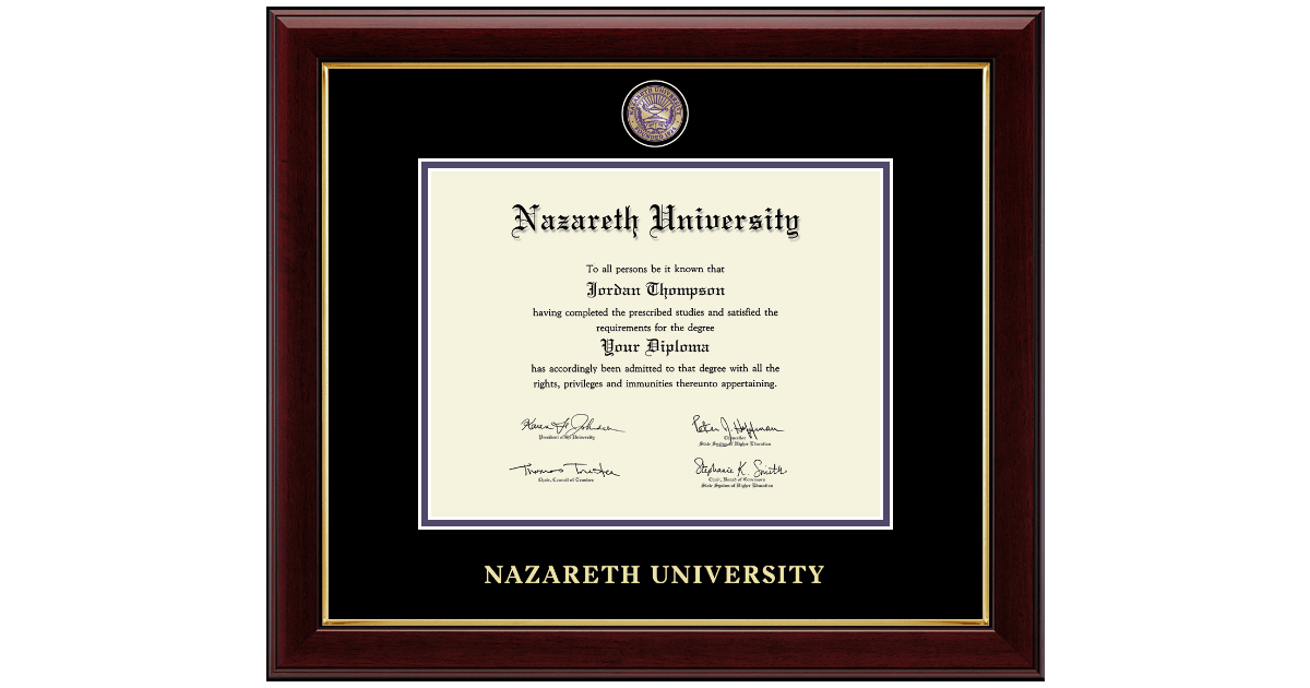 Masterpiece Medallion Diploma Frame in Gallery Nazareth University ...