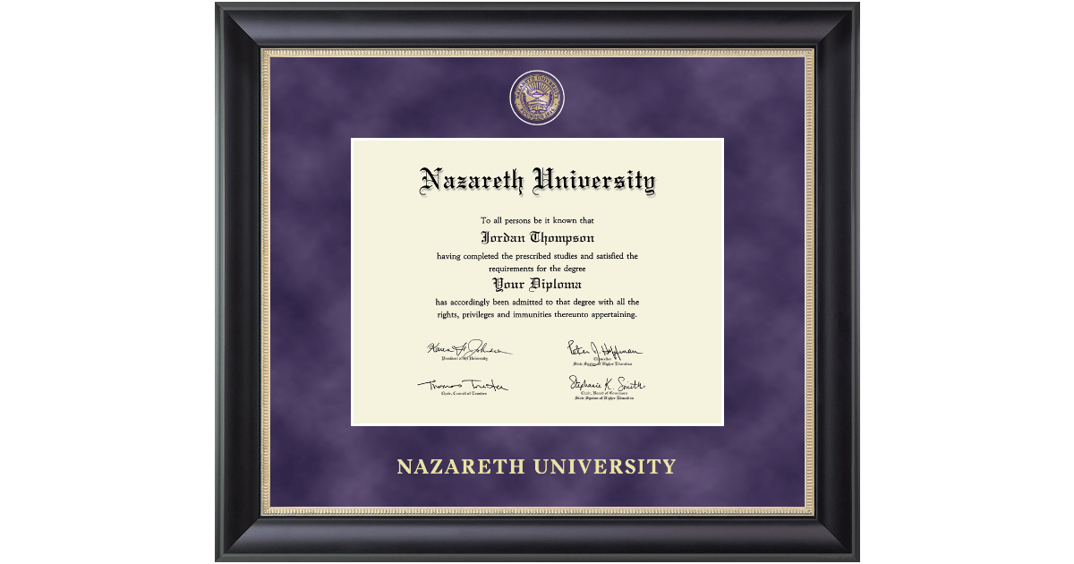 Regal Edition Diploma Frame in Noir Nazareth University - Item #419434 ...
