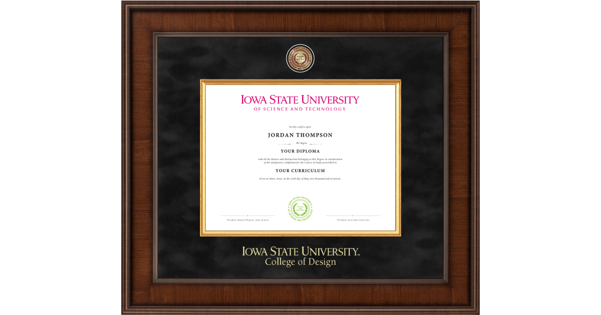 ISU College of Design Diploma Frames | Church Hill Classics