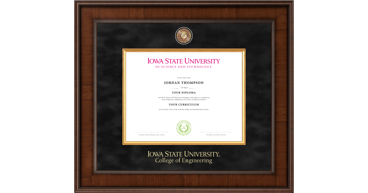 ISU College of Engineering Diploma Frames | Church Hill Classics