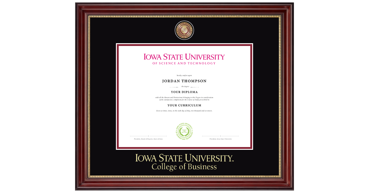 Masterpiece Medallion Diploma Frame in Kensington Gold Iowa State ...
