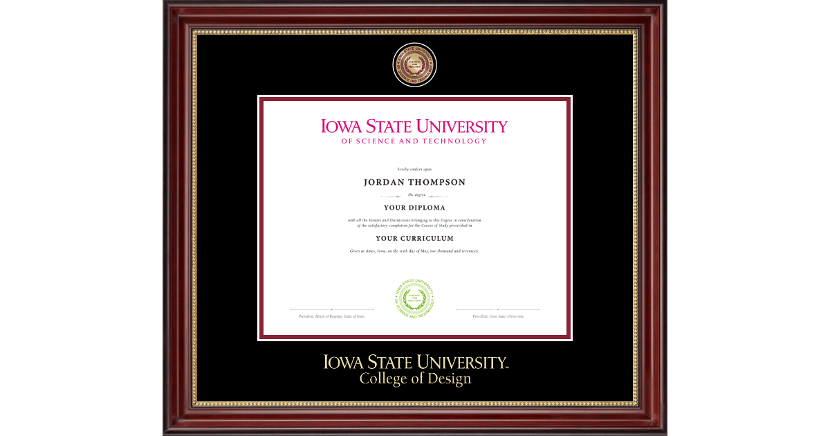 Masterpiece Medallion Diploma Frame in Kensington Gold Iowa State ...