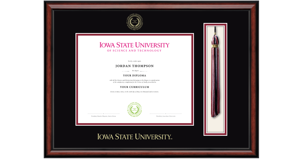 Tassel & Cord Diploma Frame in Southport Iowa State University - Item ...