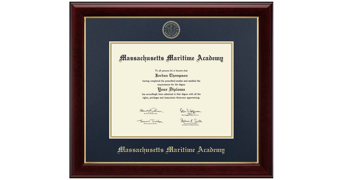 Gold Embossed Diploma Frame in Gallery Massachusetts Maritime Academy ...