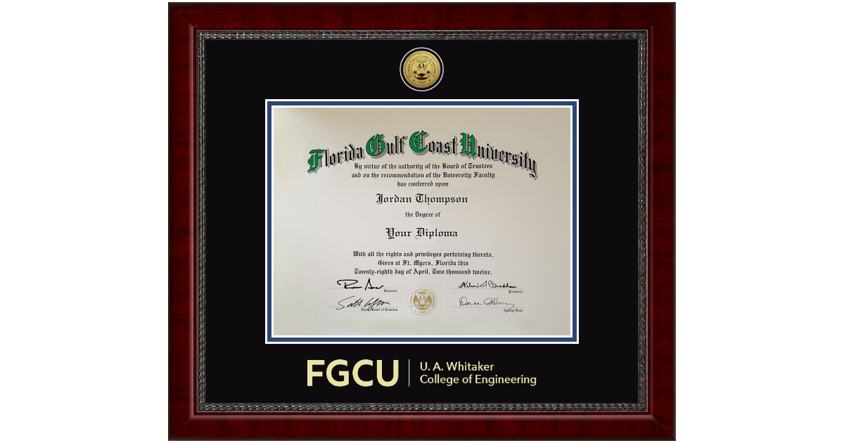 Gold Engraved Medallion Diploma Frame in Sutton Florida Gulf Coast ...