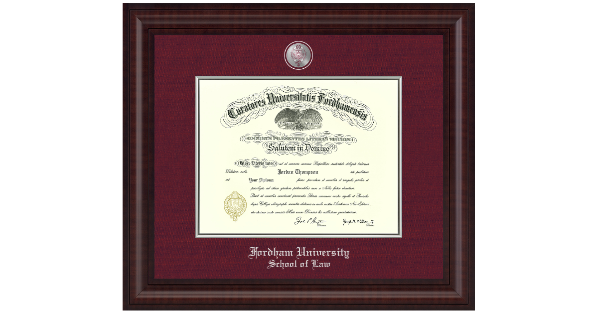 Fordham University Law Diploma Frames - Church Hill Classics