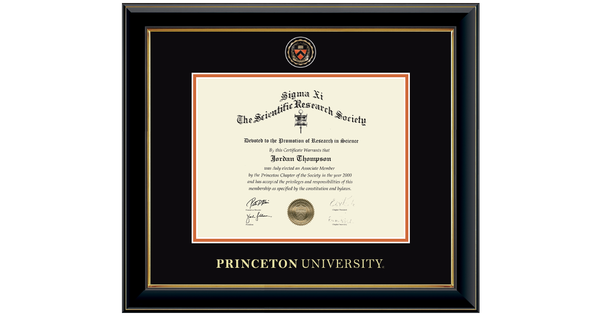 Horizontal- Masterpiece Medallion Certificate Frame in Onyx Gold ...
