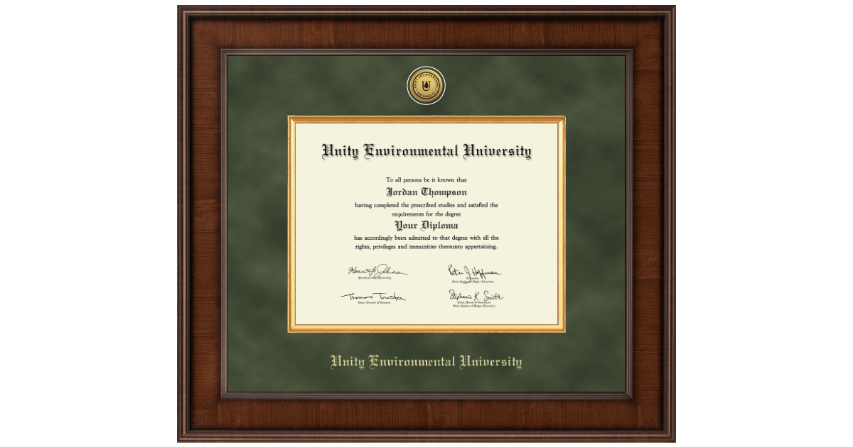 Presidential Gold Engraved Diploma Frame in Madison Unity Environmental ...