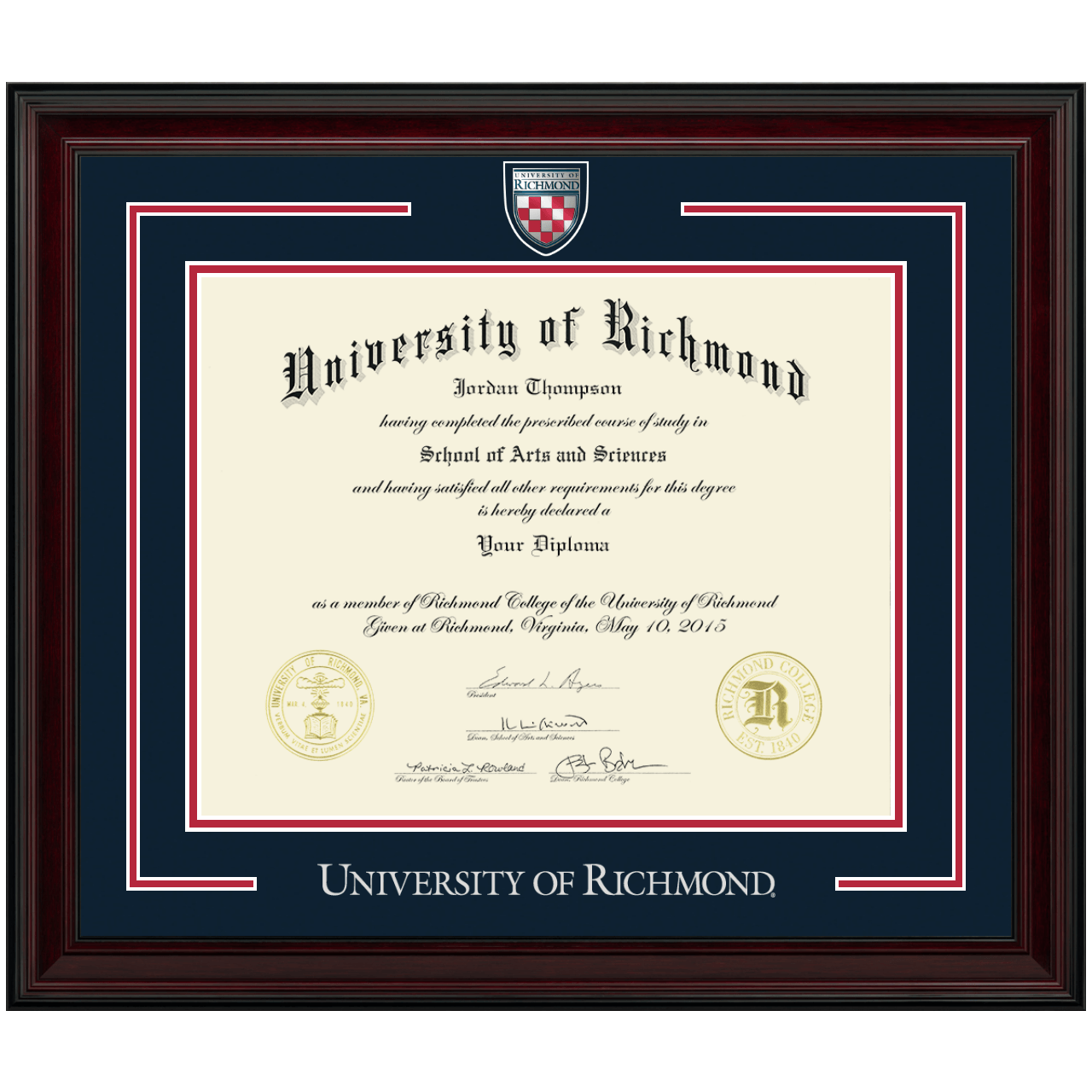 Showcase Edition Diploma Frame in Encore University of Richmond - Item ...