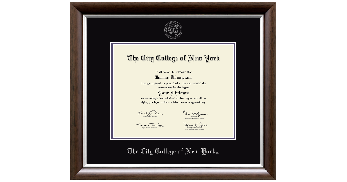 Silver Embossed Diploma Frame in Devonshire The City College of New ...