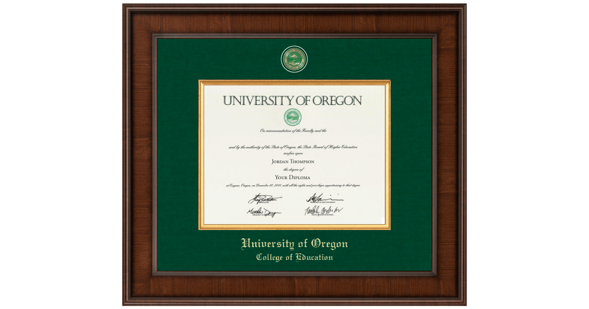 UO College of Education Diploma Frames | Church Hill Classics