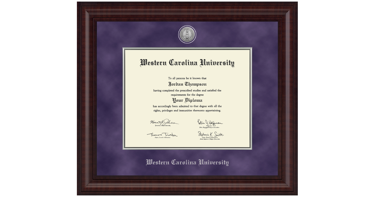 Masters/PhD/Honors College- Presidential Silver Engraved Diploma Frame ...