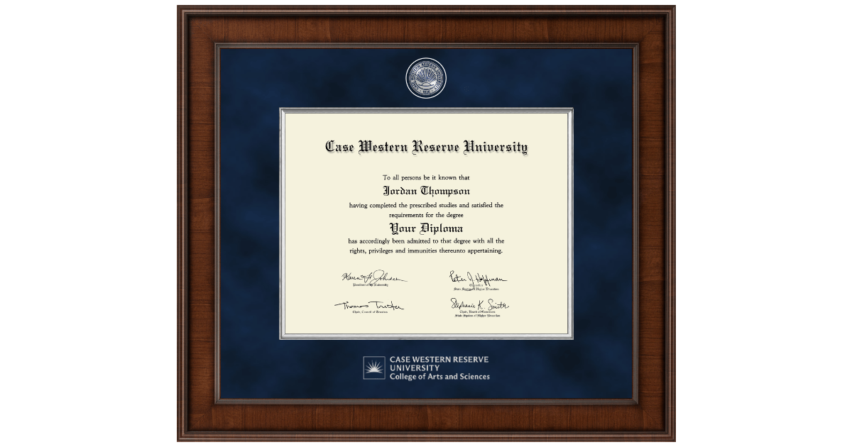 CWRU College of Arts and Sciences Diploma Frames