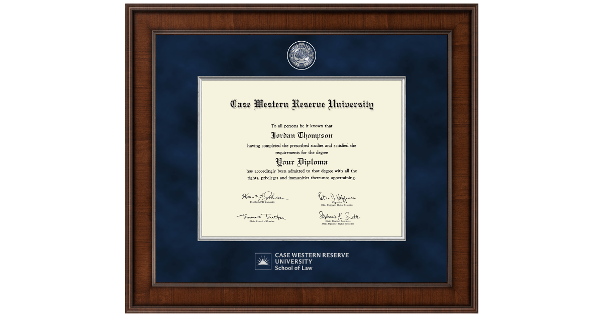 CWRU School of Law Diploma Frames | Church Hill Classics