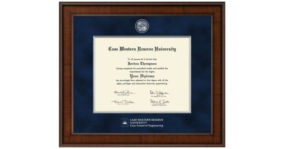 CWRU Case School of Engineering Diploma Frames | Church Hill Classics
