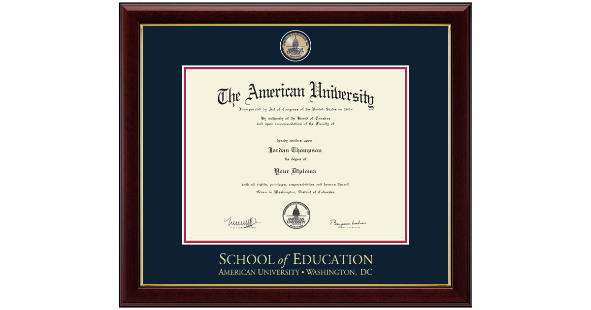 Masterpiece Medallion Diploma Frame in Gallery American University ...