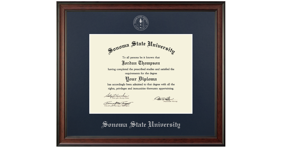 Silver Embossed Diploma Frame in Studio Sonoma State University - Item ...