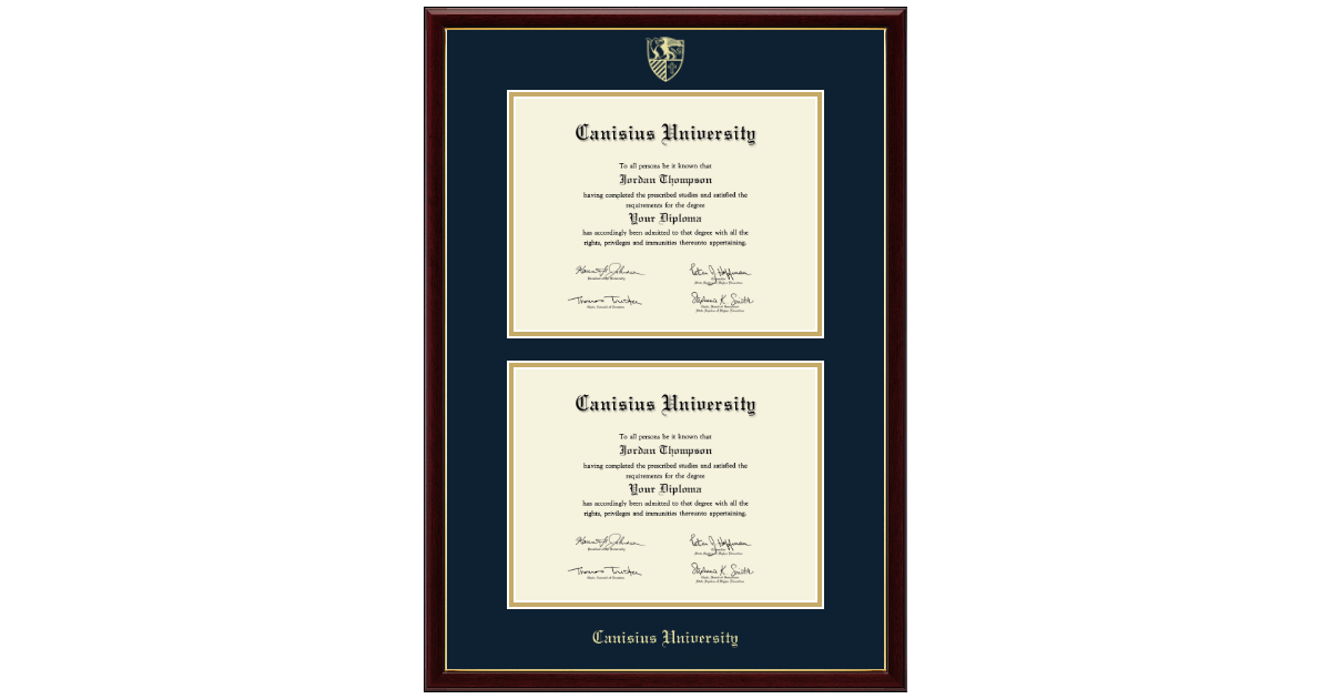 Double Diploma Frame in Galleria Canisius University - Item #425169