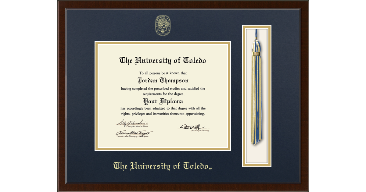 Tassel & Cord Diploma Frame in Delta The University of Toledo - Item ...