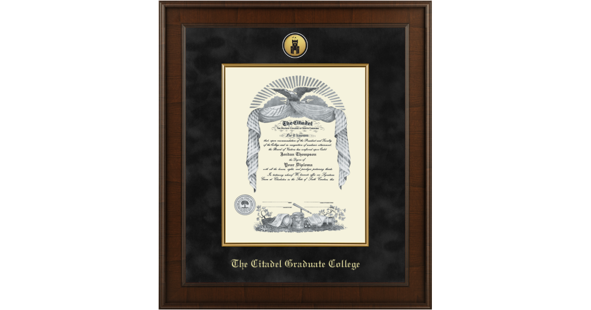 Citadel Military South Carolina Graduate College Diploma Frames