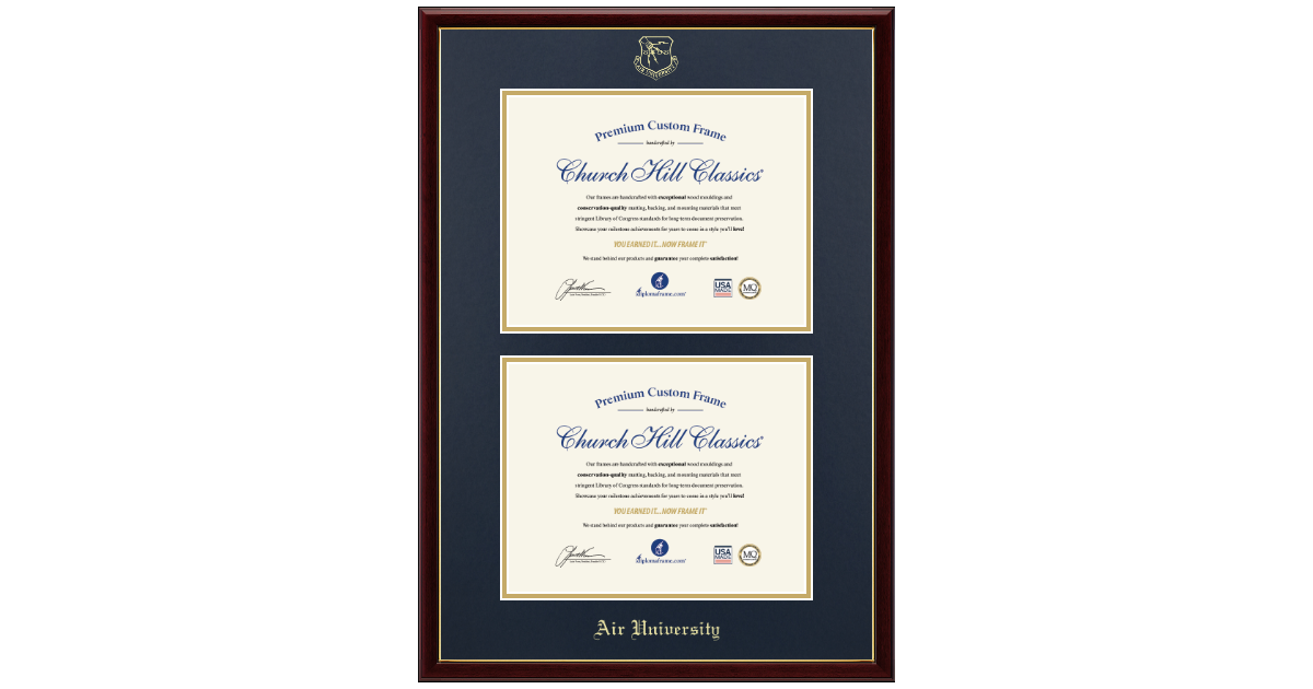 Double Diploma Frame in Galleria Air University - Item #427860