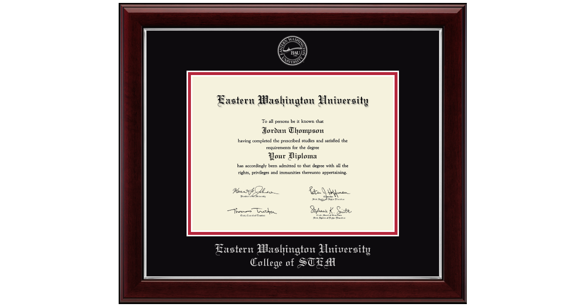 Silver Embossed Diploma Frame in Gallery Silver Eastern Washington ...
