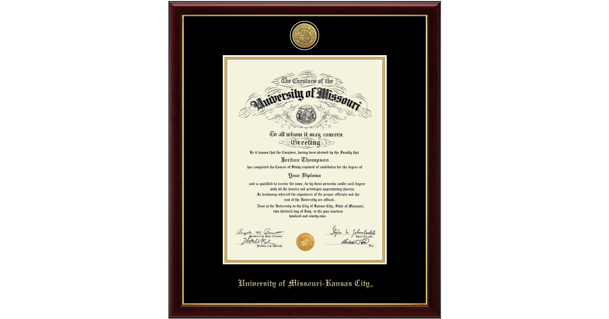 Gold Engraved Medallion Diploma Frame in Galleria University of ...