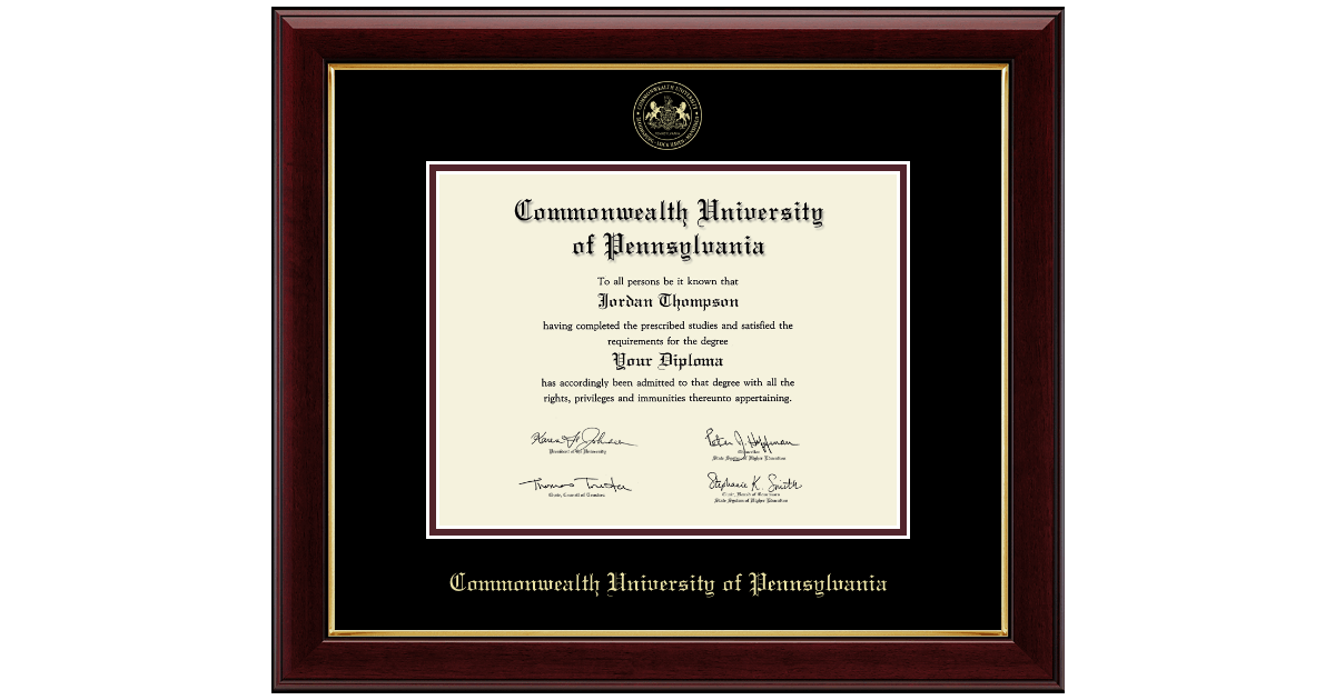 Gold Embossed Diploma Frame in Gallery Lock Haven University - Item ...