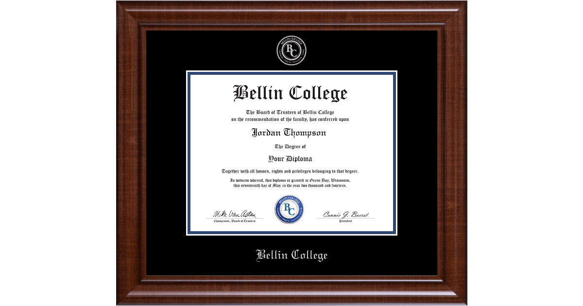 Silver Embossed Diploma Frame in Prescott Bellin College - Item #430974 ...