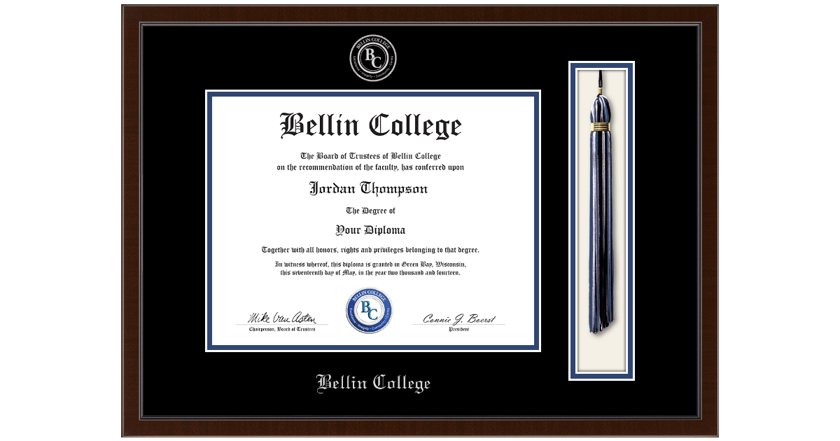 Tassel & Cord Diploma Frame in Delta Bellin College - Item #430978 from ...
