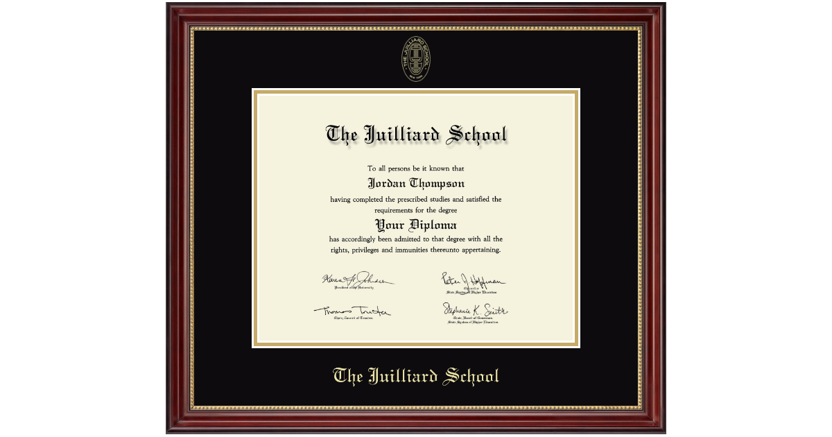 Gold Embossed Diploma Frame in Kensington Gold The Juilliard School ...