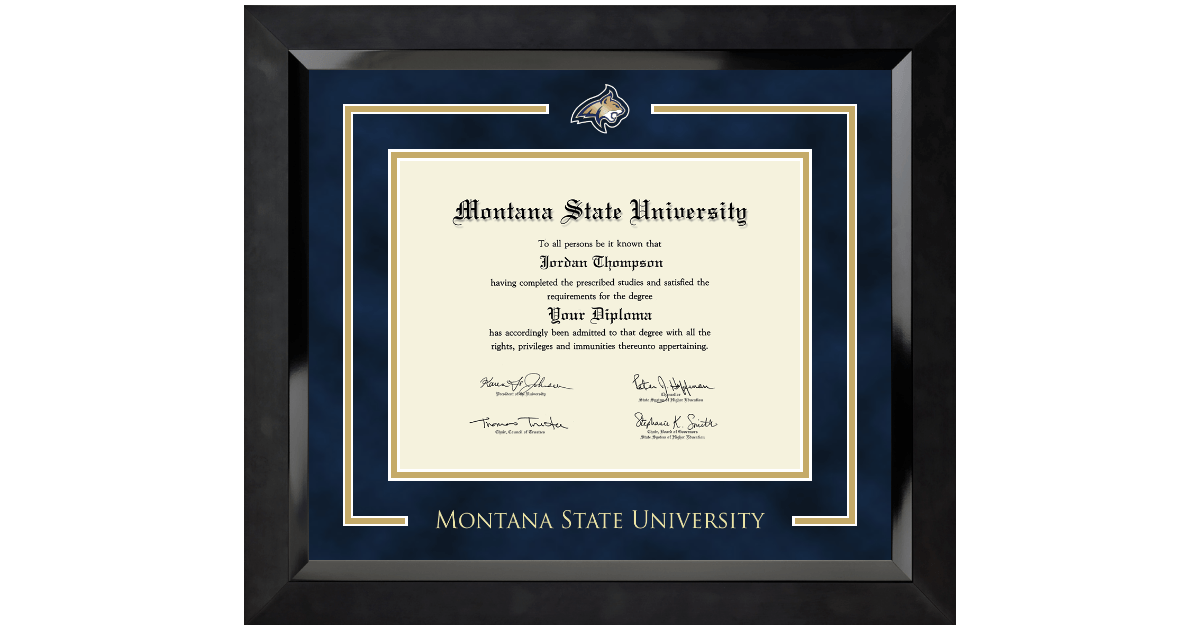 Spirit Medallion Diploma Frame in Eclipse Montana State University ...