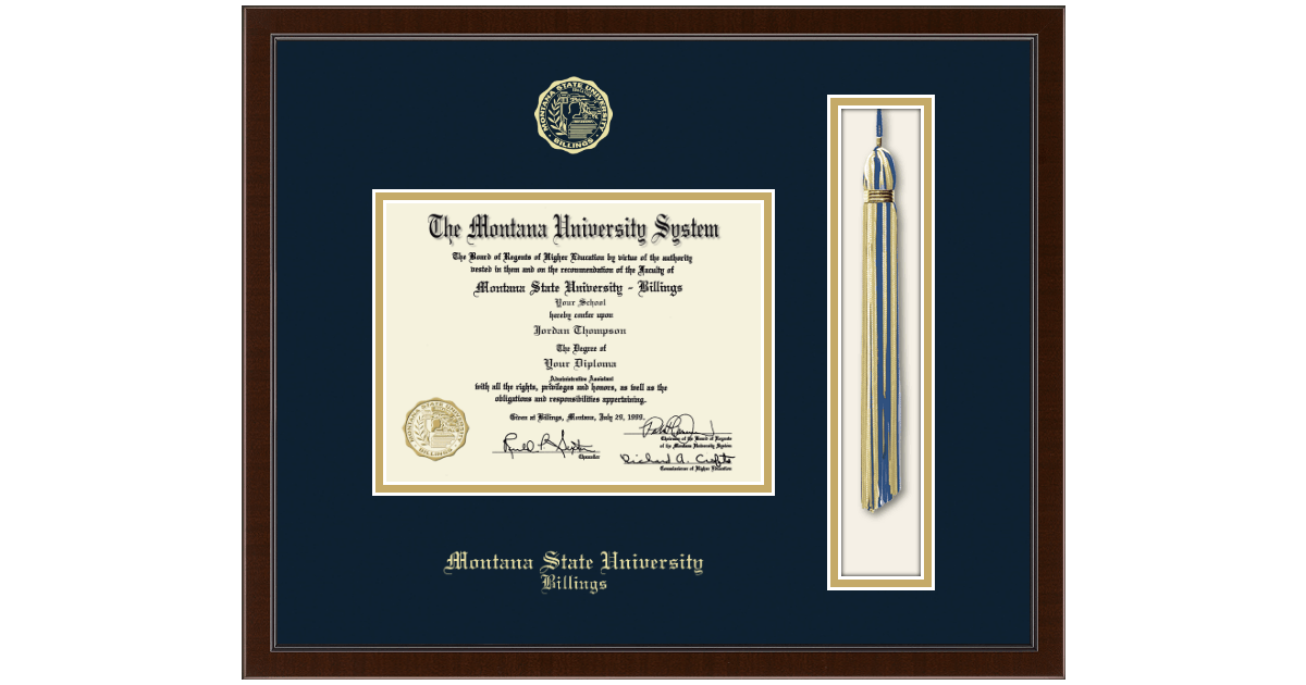 Tassel & Cord Diploma Frame in Delta Montana State University Billings ... Tassel & Cord Diploma Frame in Delta Montana State University Billings ...