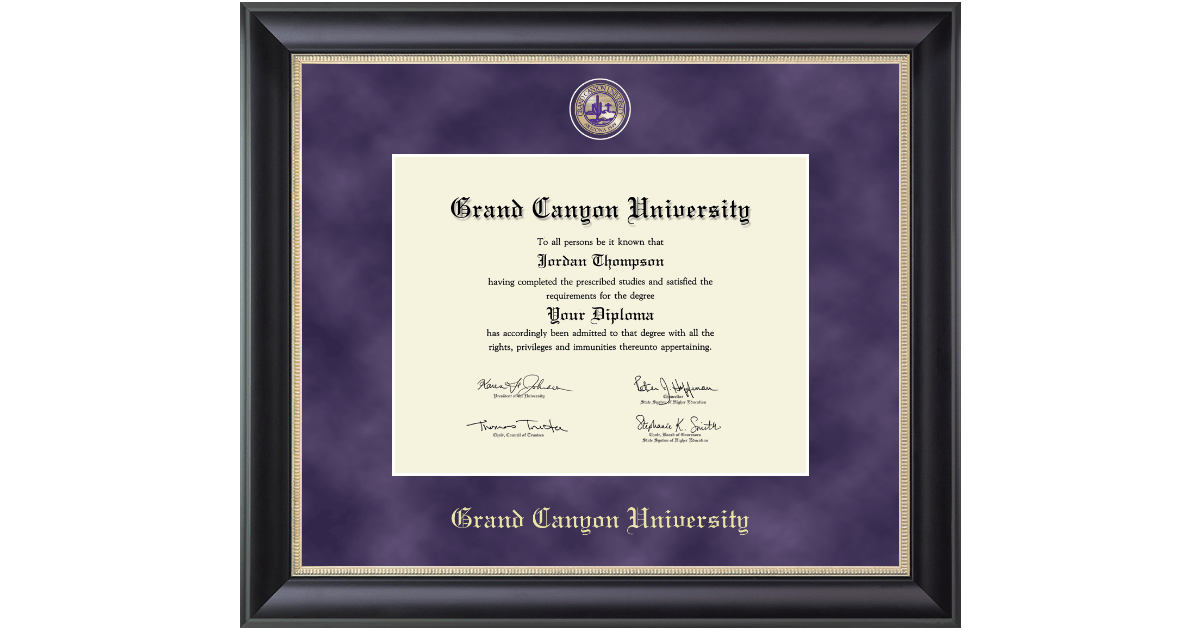 Regal Diploma Frame in Noir Grand Canyon University - Item #432816