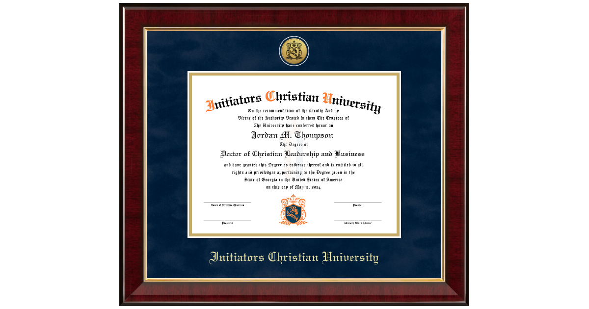 Gold Engraved Medallion Diploma Frame in Murano Initiators Christian ...