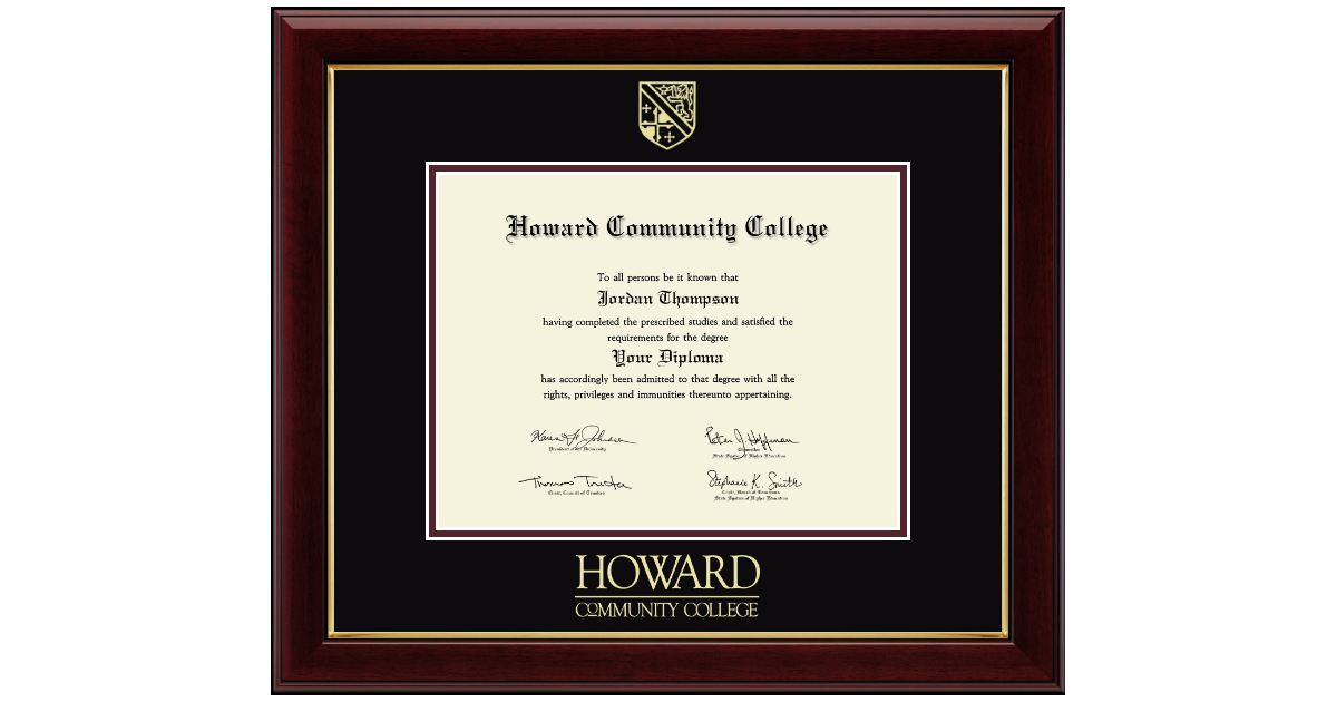 Gold Embossed Diploma Frame in Gallery Howard CC - Item #433875 from ...