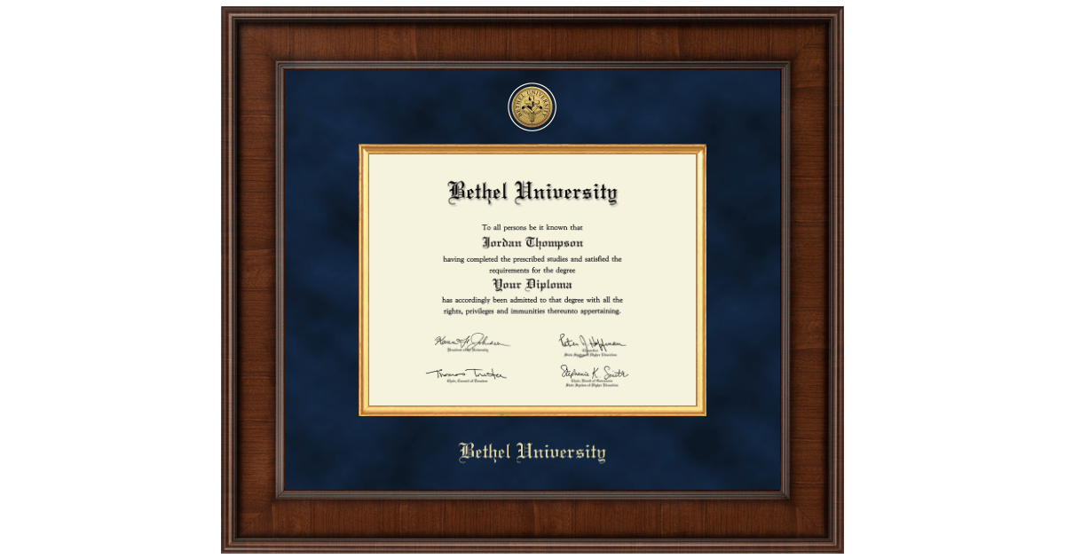 Bethel Minnesota - Diploma Frames - Church Hill Classics