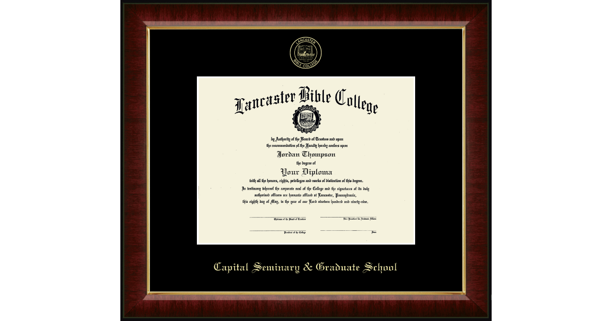 Gold Embossed Diploma Frame in Murano Lancaster Bible College - Item ...