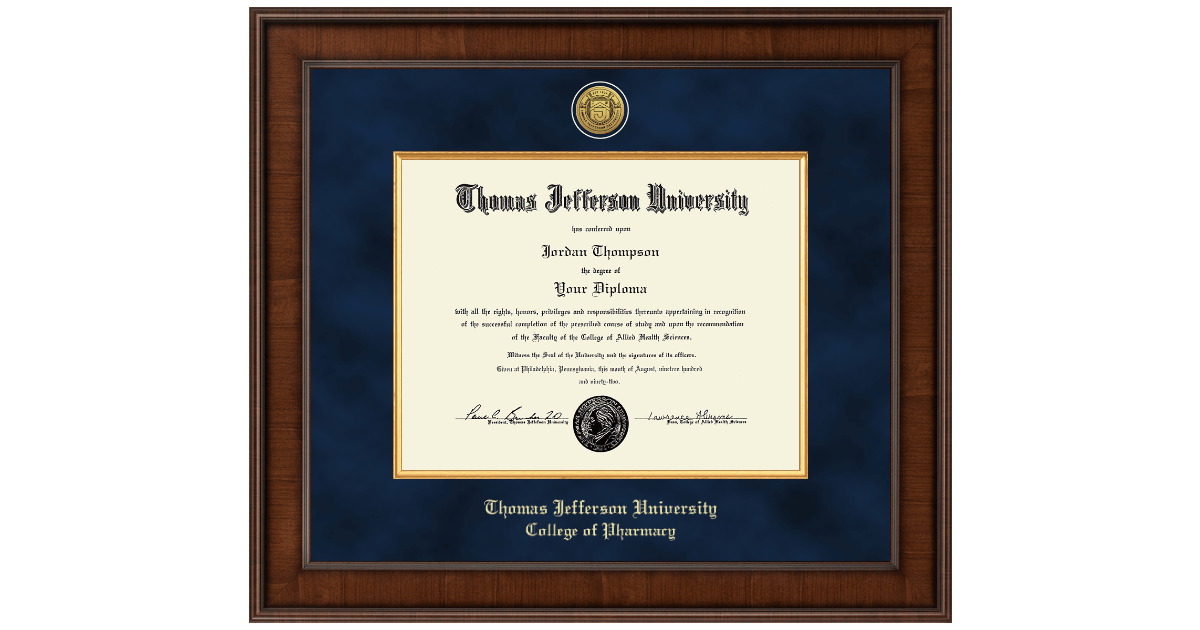 TJU College of Pharmacy Diploma Frames | Church Hill Classics