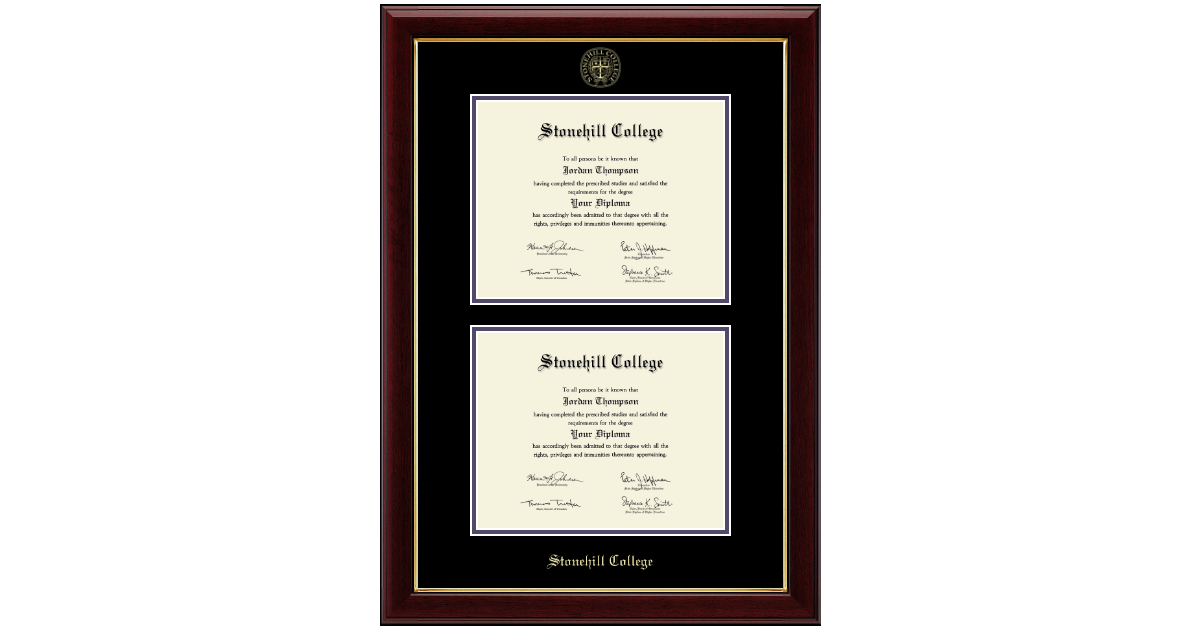 Double Diploma Frame in Gallery Stonehill College - Item #435702