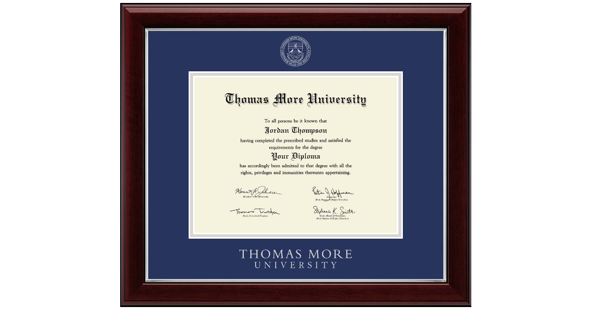 Silver Embossed Diploma Frame in Gallery Silver Thomas More - Item #436060